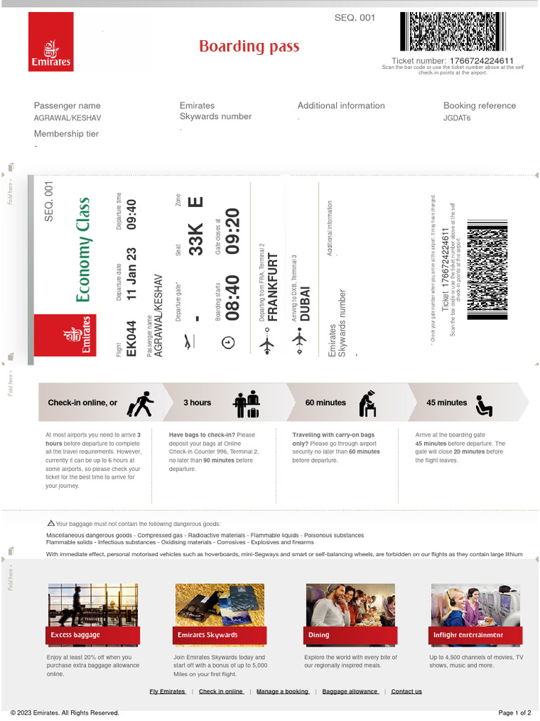Boarding Pass | PDF | Baggage | Aviation