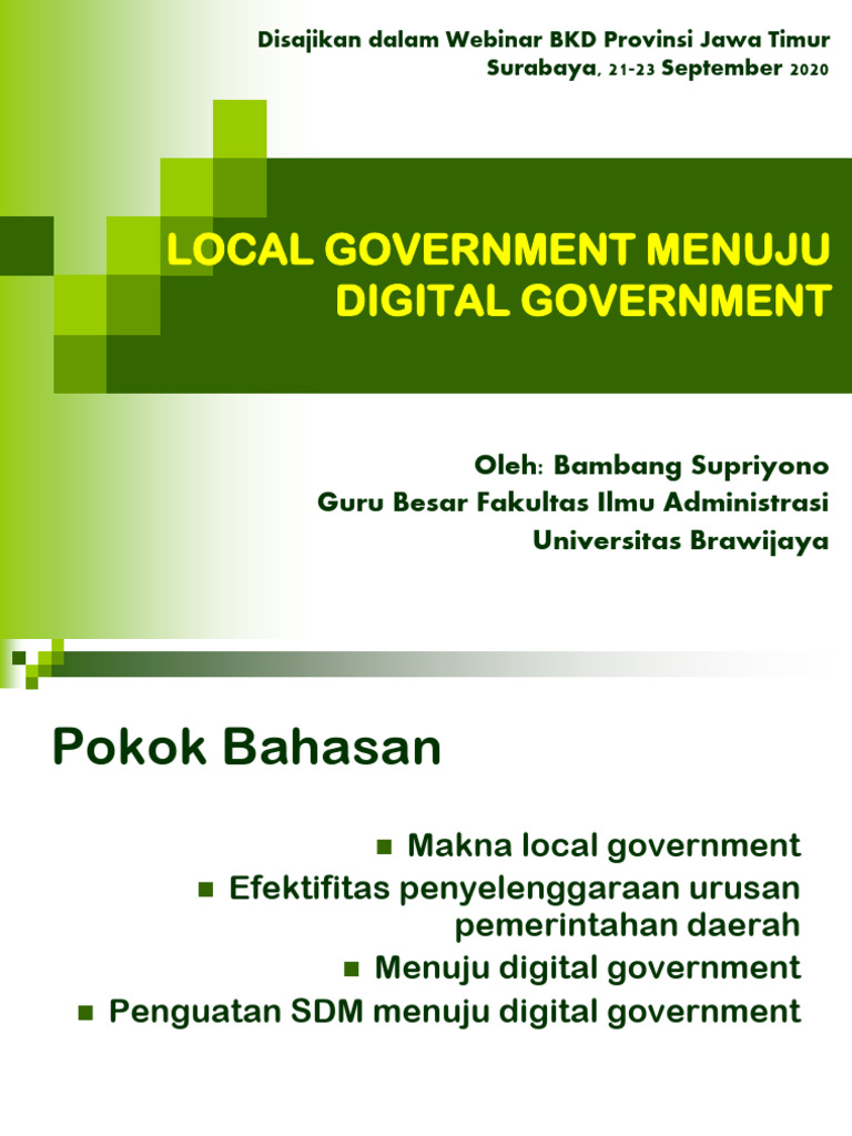 Local Government Menuju Digital Government | PDF