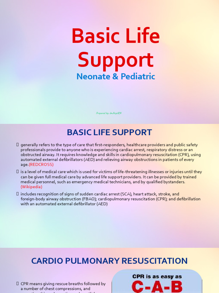 G. Bls Child Neonate - PPTX 1 | PDF | Science & Mathematics