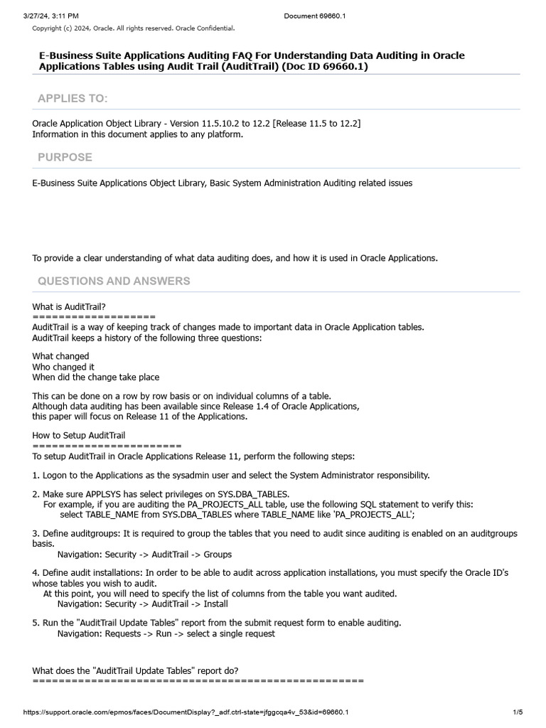 Applies To | PDF | Table (Database) | Databases