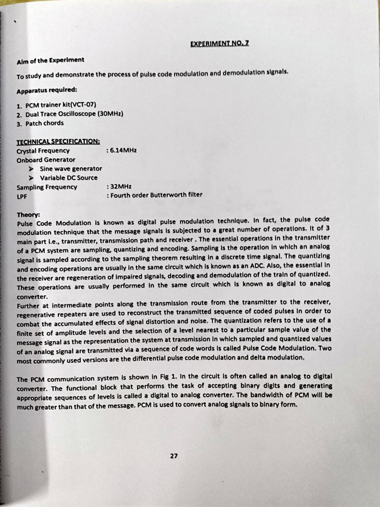Exp.8 ADC | PDF | Modulation | Sampling (Signal Processing)