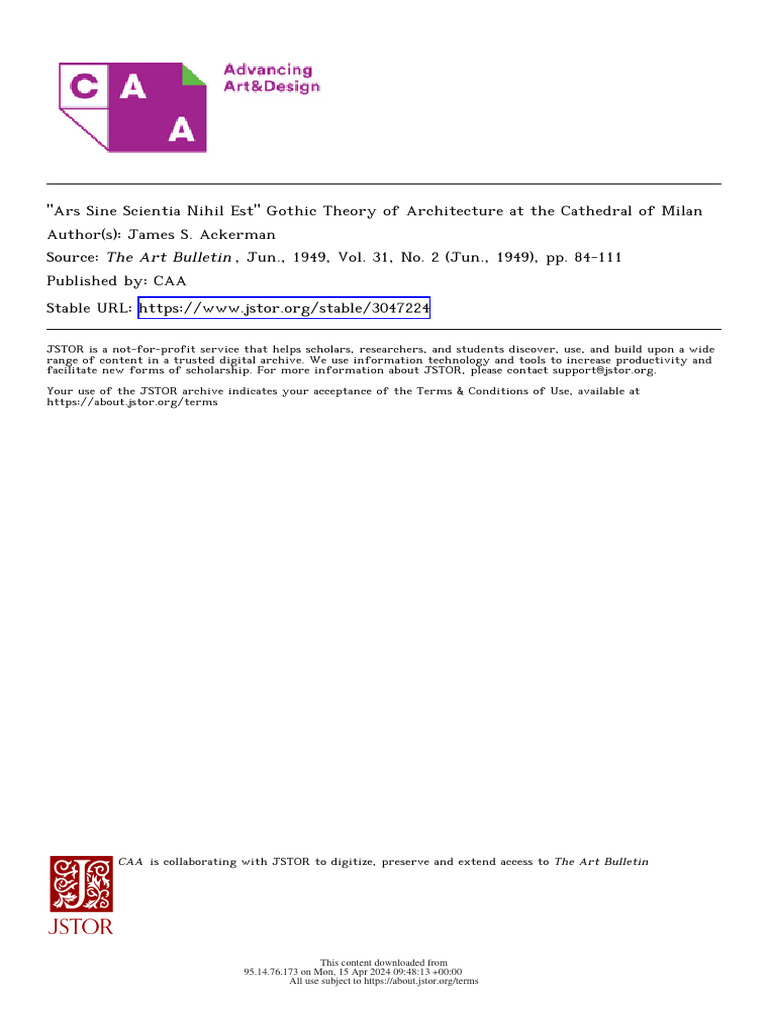 Ackerman-Ars Sine Scientia Nihil Est | PDF | Art | History