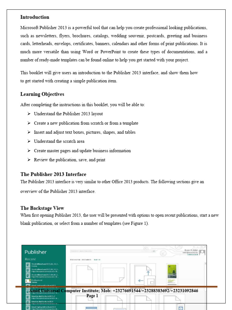 MS Publisher | PDF | Software | Computing