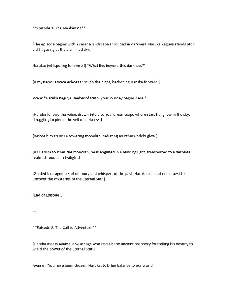 My Anime Script | PDF