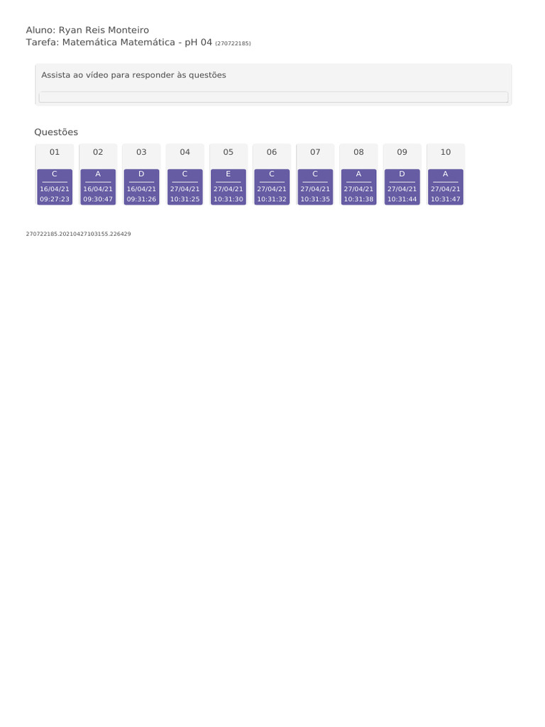 Matemática Matemática - PH 04 | PDF