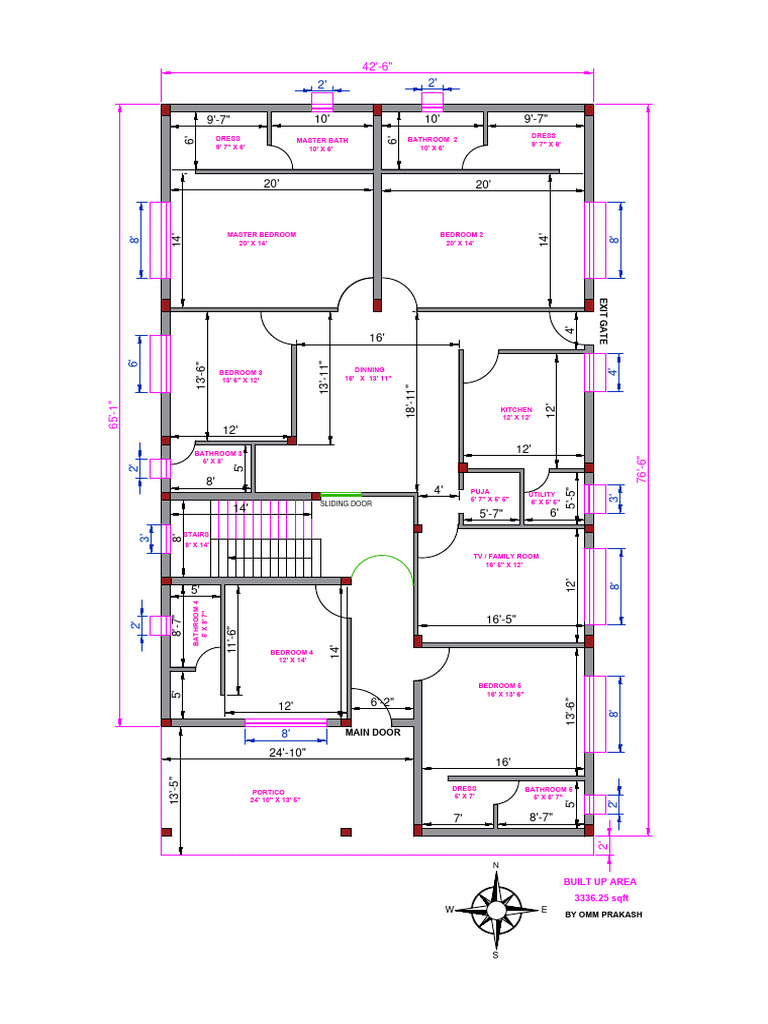 FLOORPLAN(MEASUREMENTS)-REVISED | PDF | Bathroom | Home
