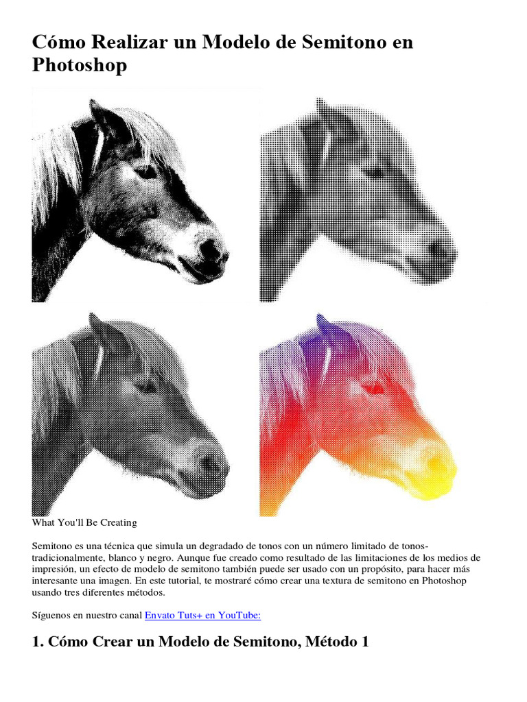 Cómo Realizar Un Modelo de Semitono en Photoshop | PDF | Adobe ...
