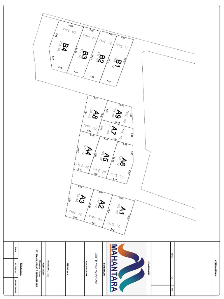 Site Plan Villa Nusantara + Ukuran | PDF
