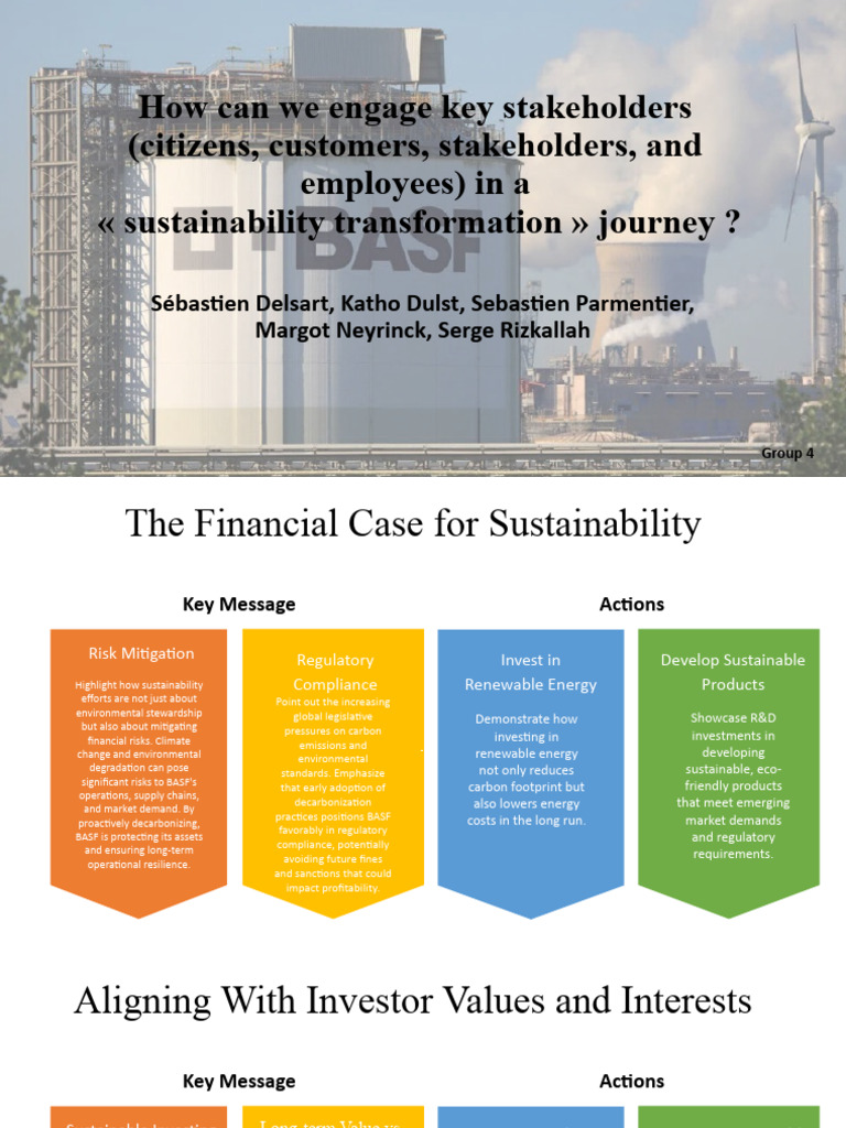 Engaging Key Stakeholders BASF - Group4 | PDF | Sustainability ...