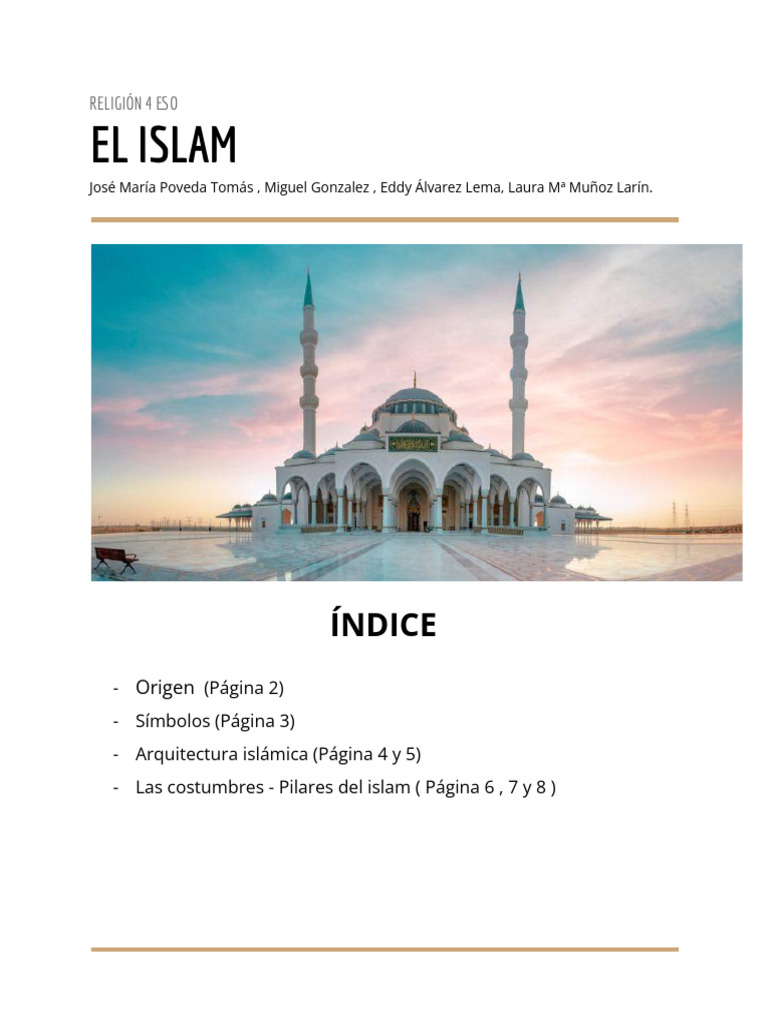 Características del Islam y su Origen | PDF | Mezquita | Mahoma