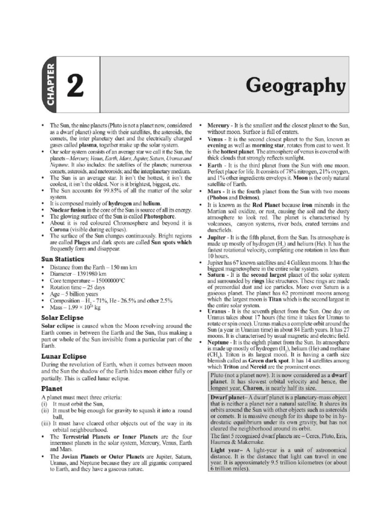 Complete Geography GT CUET 2024 | PDF