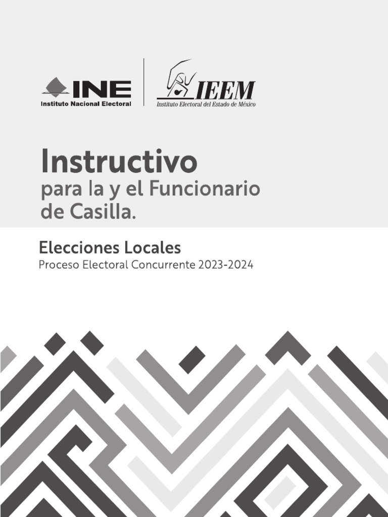 Instructivo para La y El FC EL IEEM | PDF | Elecciones | Votación