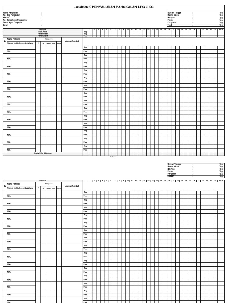 Format Logbook 2024 | PDF