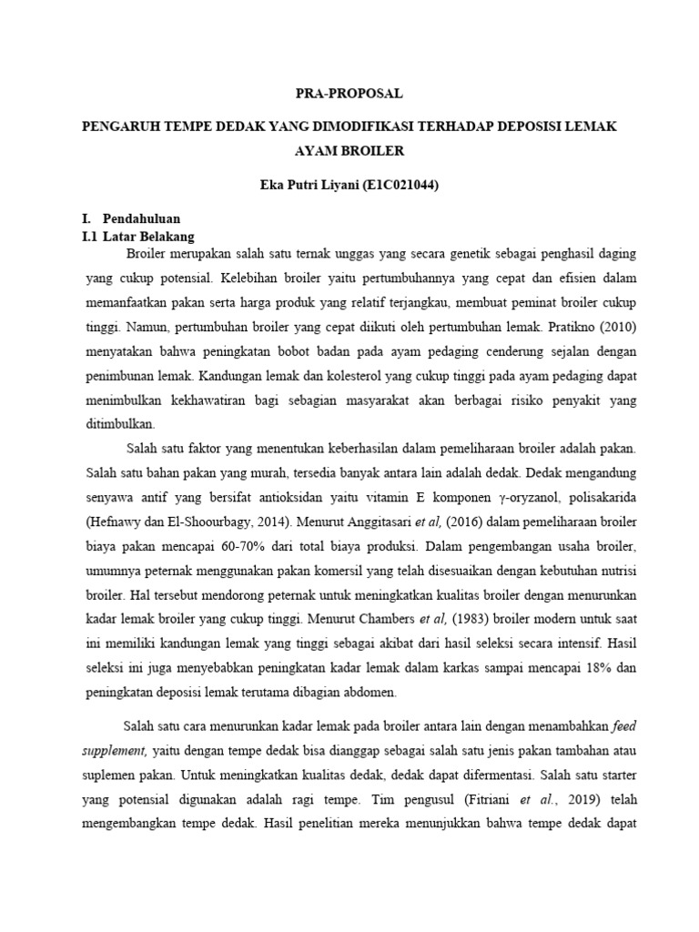 PRAProposal - Eka Putri Liyani | PDF