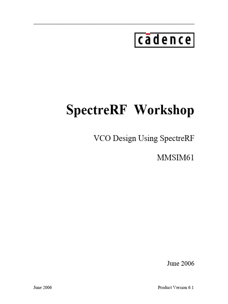 VCO Simulation Spectre | PDF | Electrical Circuits | Electrical Engineering
