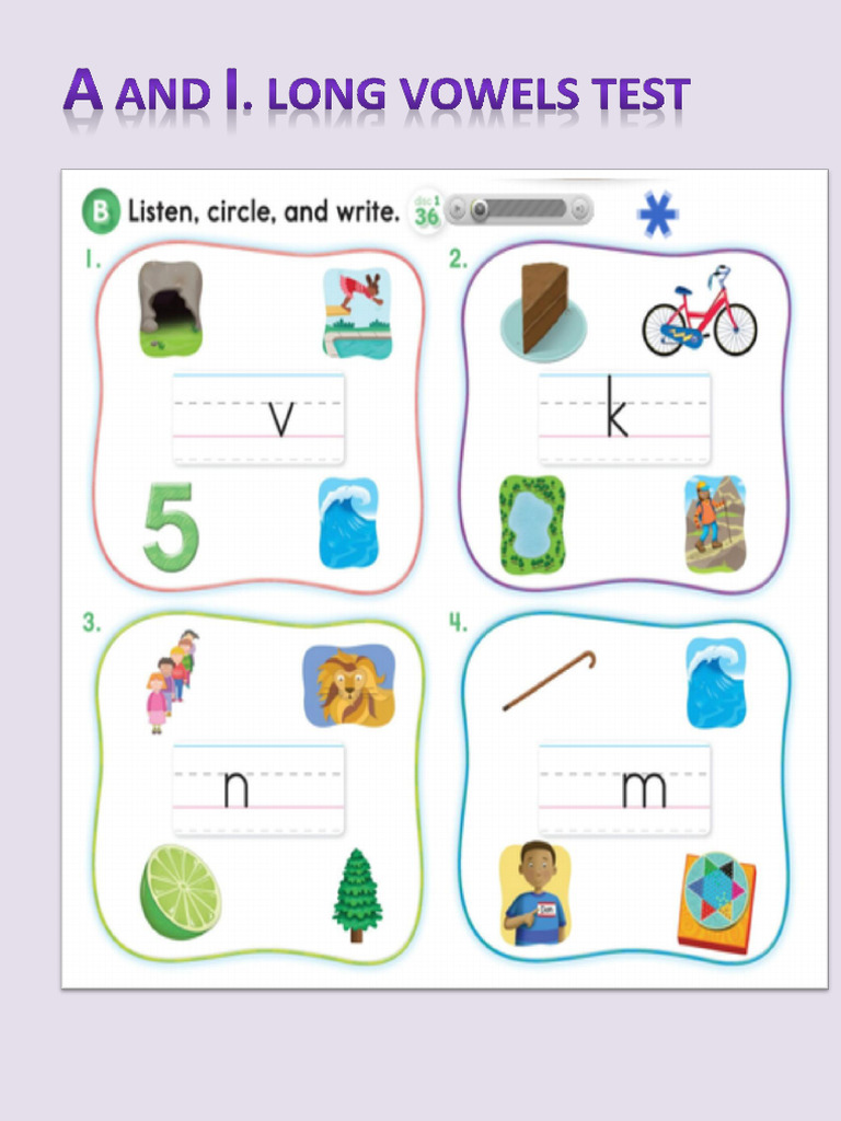 Test Long Vowels | PDF