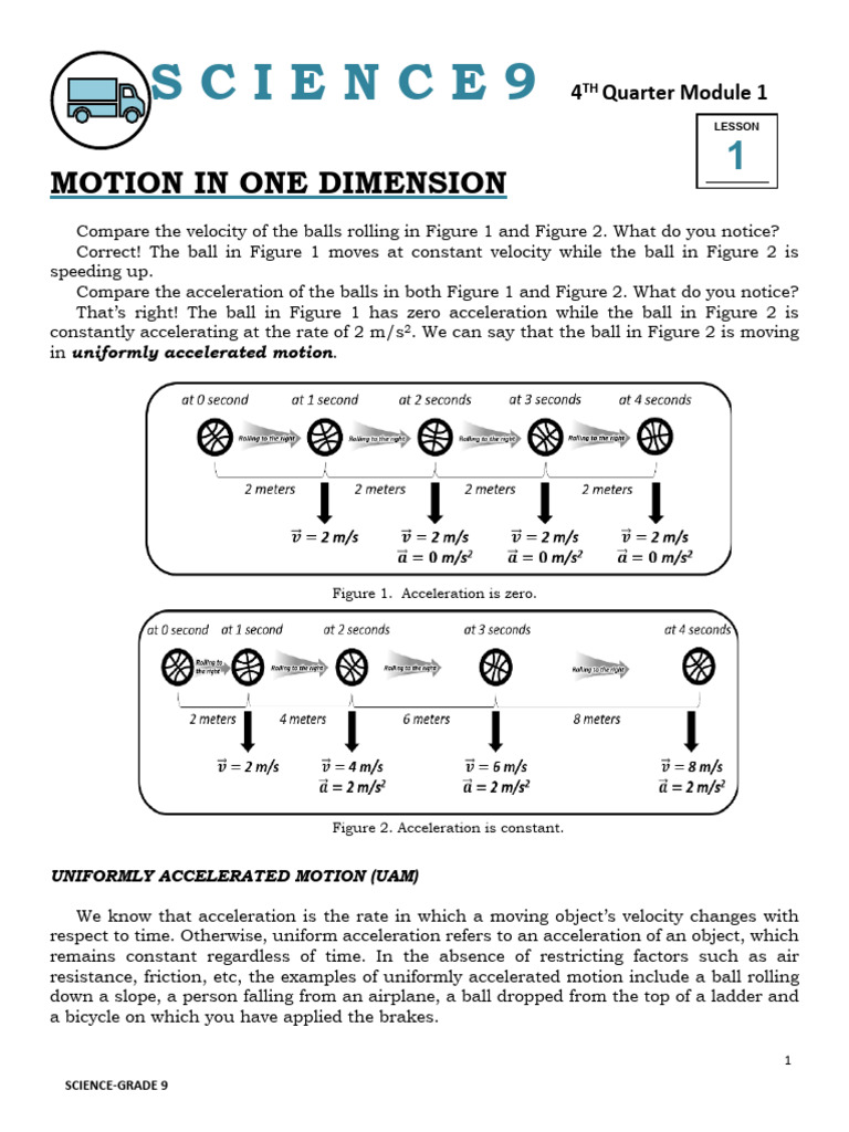 Understanding Uniformly Accelerated Motion | PDF | Acceleration ...