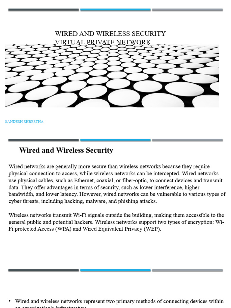 Wired and Wireless Security | PDF | Computer Network | Security