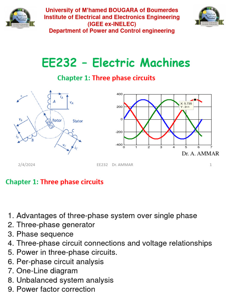 Three-Phase Circuits Overview | PDF | Electric Generator | Metrology