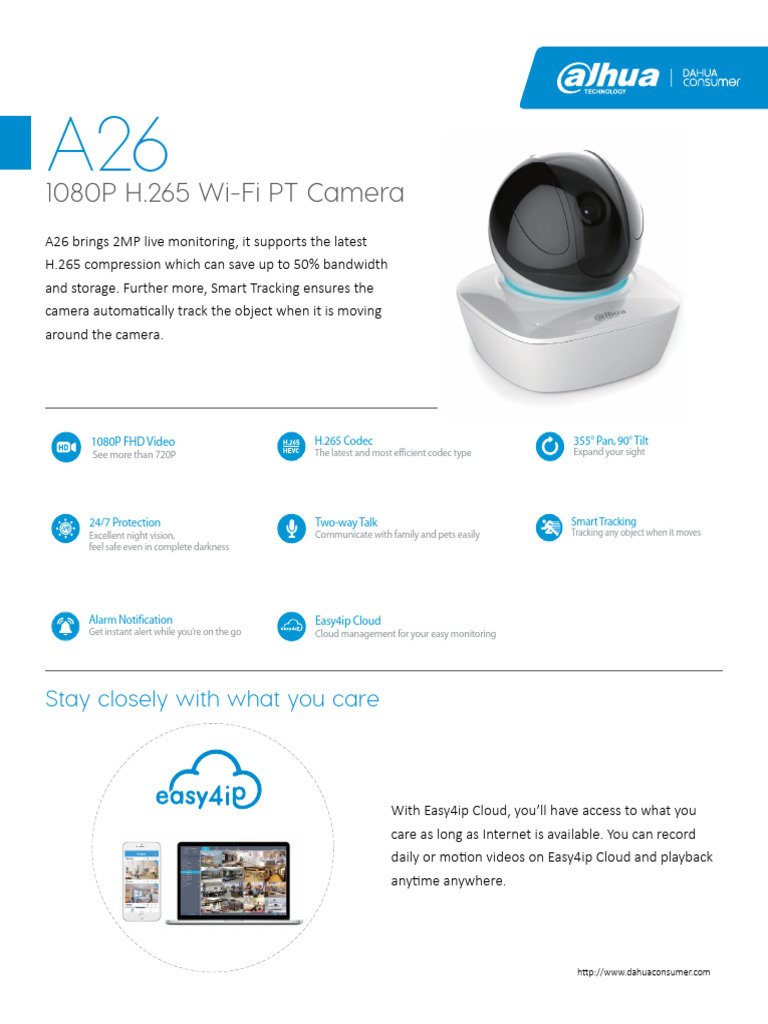 IPC-A26 - Ficha Técnica Dahua | PDF | Camera | Codec
