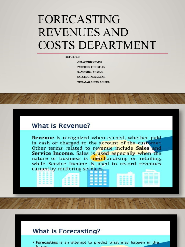 Forecasting Revenues and Costs Department | PDF