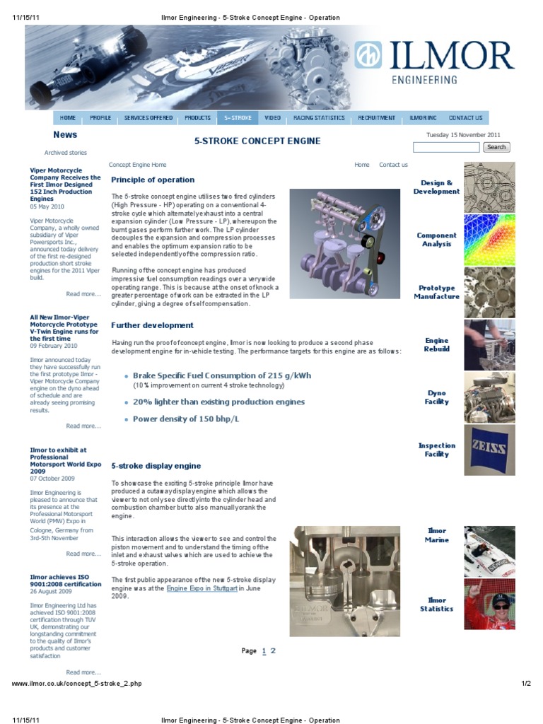 Ilmor 5-Stroke Engine Operation | PDF | Vehicle Technology | Propulsion