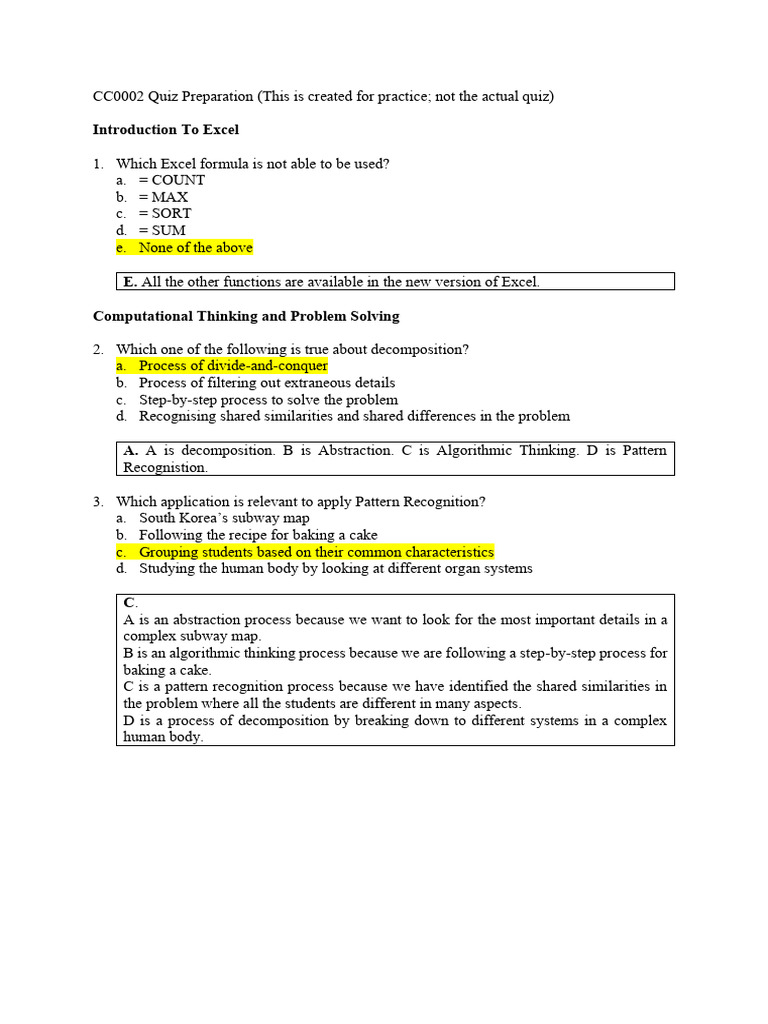 CC0002 Quiz PREP Solutions | PDF | Artificial Neural Network | Deep ...