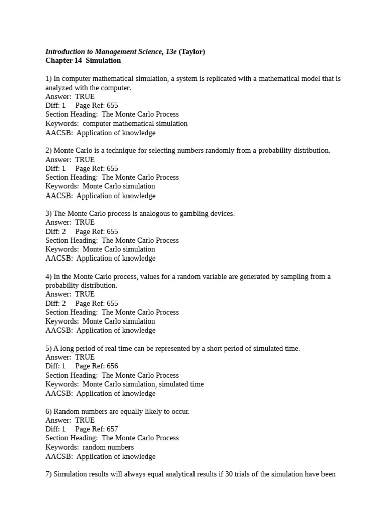 Chapter 14 | PDF | Monte Carlo Method | Probability Distribution Chapter 14 | PDF | Monte Carlo Method | Probability Distribution