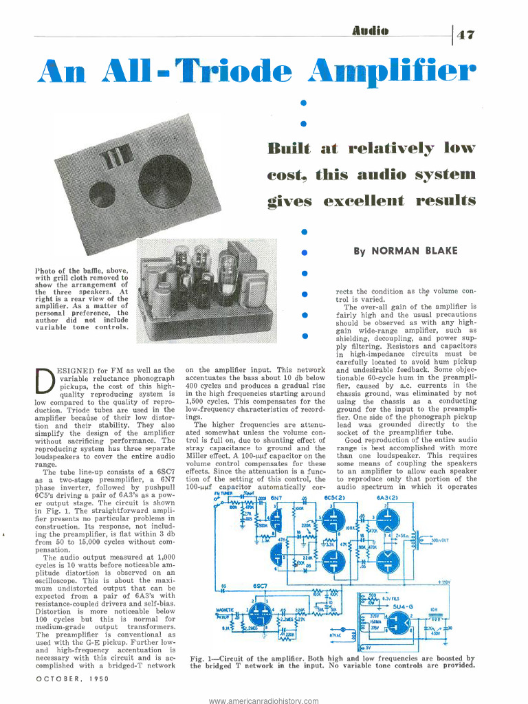 Triode Audio Amplifier | PDF | Loudspeaker | Inductor