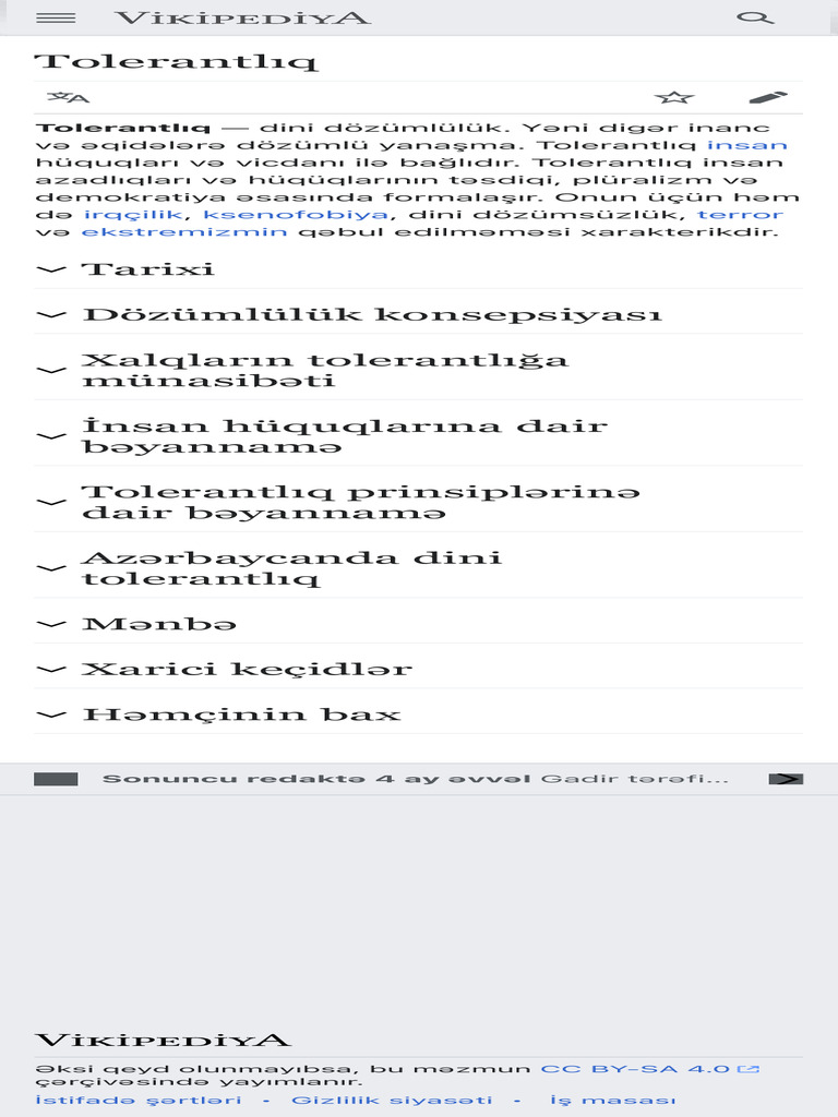 Tolerantlıq - Vikipediya | PDF