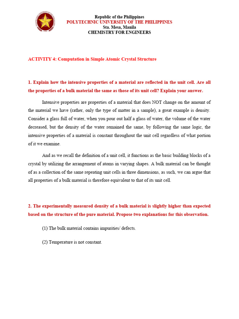 Act4 Group4 | Download Free PDF | Crystal Structure | Coordination Complex