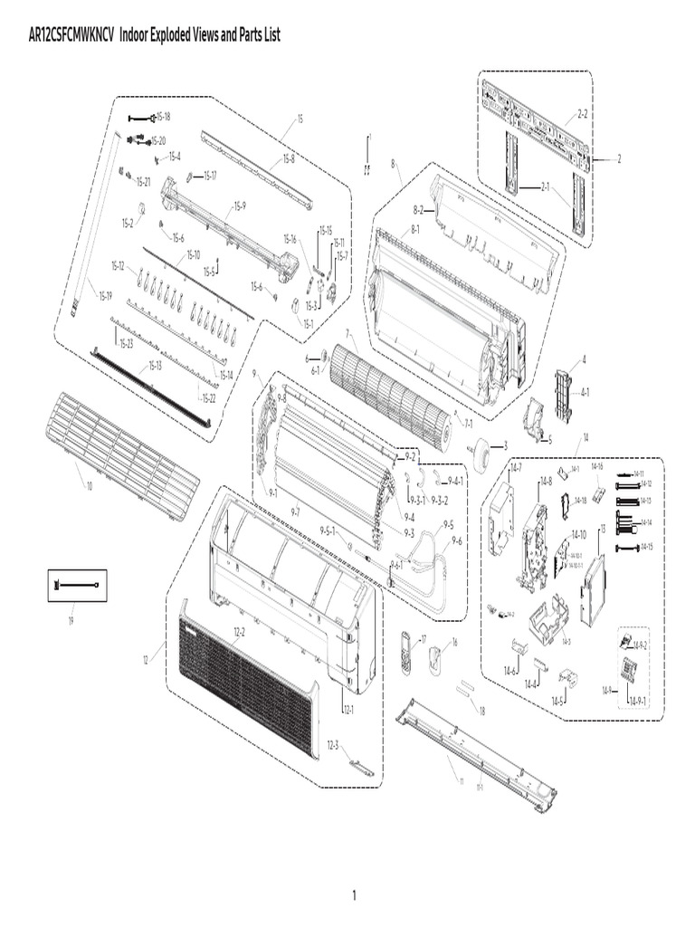 Exploded Views and Part List AR12CSFCMWKNCV 01302023 | Download Free ...