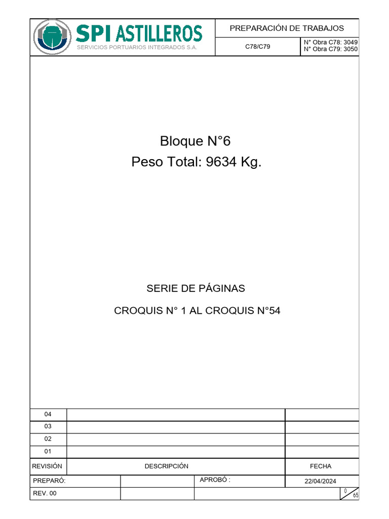 C78-C79 - Preparacion - Bloque 6 - Rev00 | PDF | Hoja | Fotoquímica