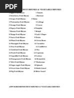 Fruit Rhythm Chart | PDF