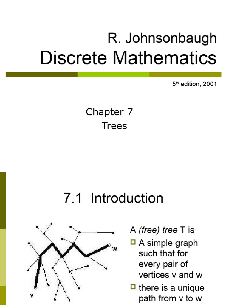 ch7 Trees | PDF | Vertex (Graph Theory) | Graph Theory