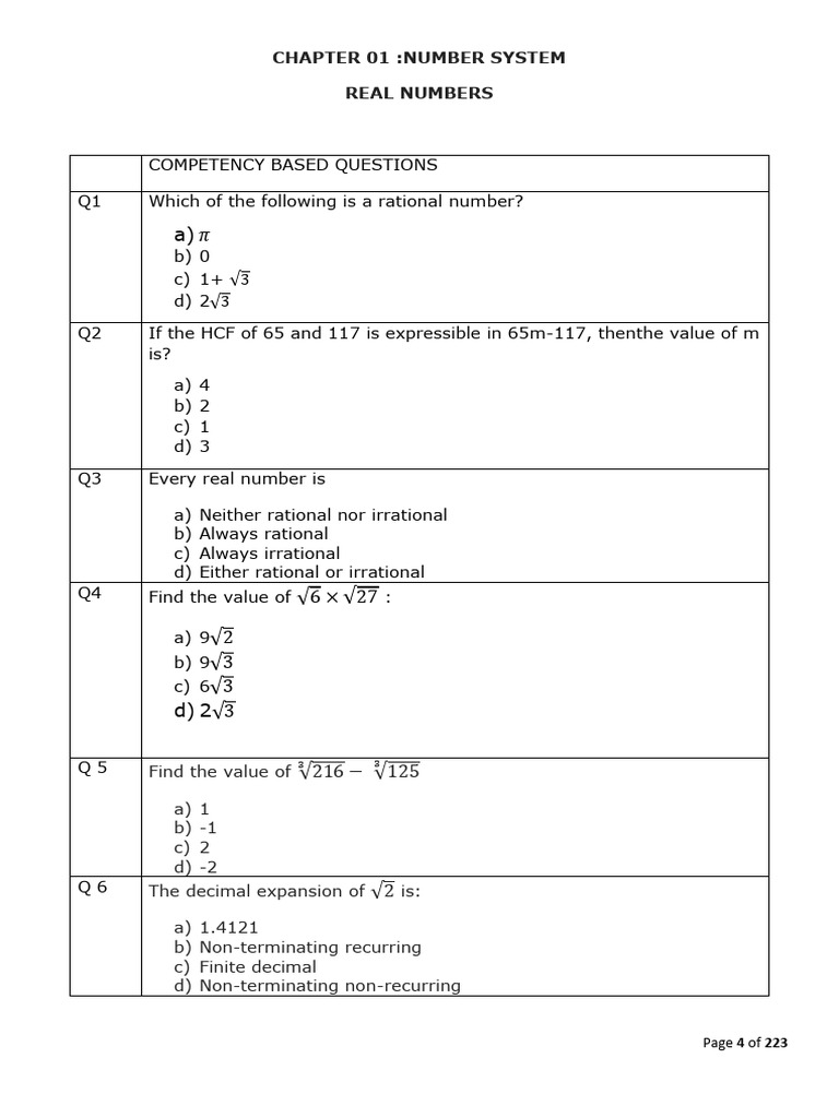 Number System | Download Free PDF | Numbers | Rational Number