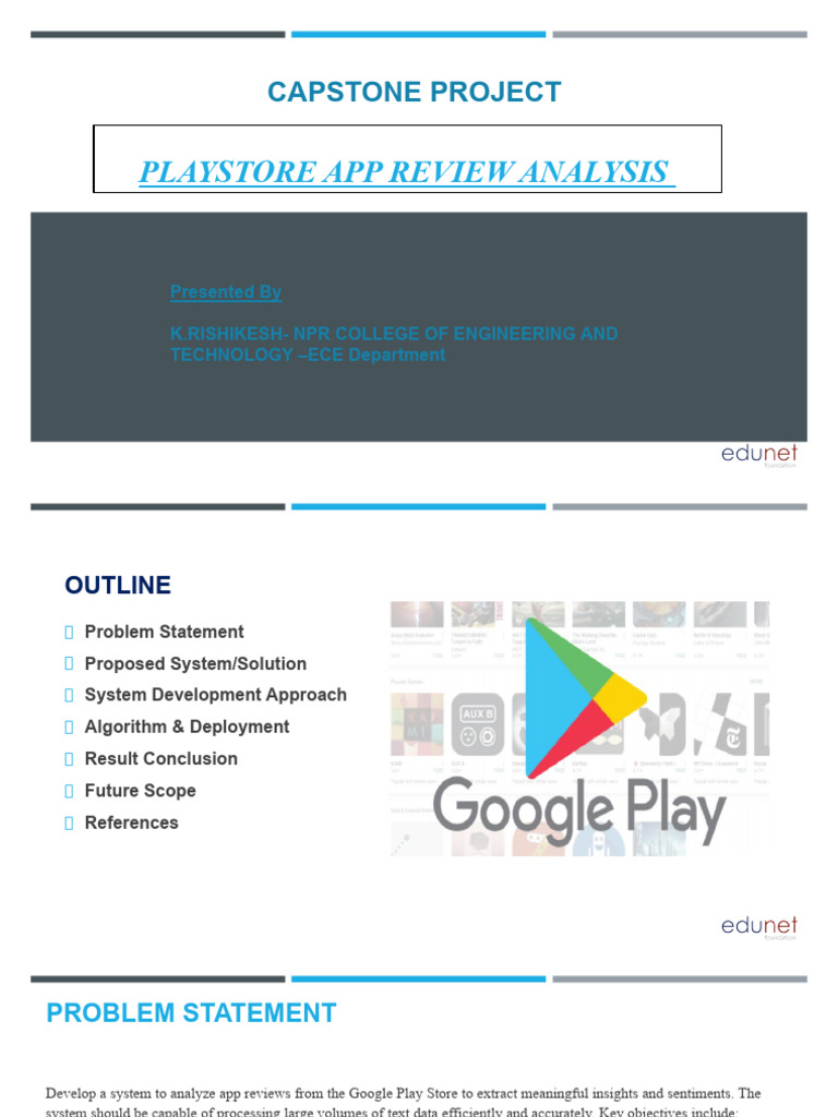 Playstore App Review Analysis: Capstone Project | PDF | Support Vector ...