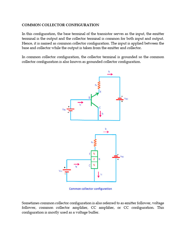 03 3 Common Collector Configuration | Download Free PDF | Bipolar Junction Transistor | Amplifier
