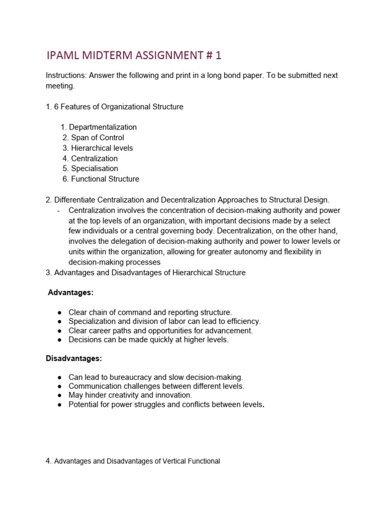 Ipaml Midterm Assignment # 1 | PDF | Business | Business Economics
