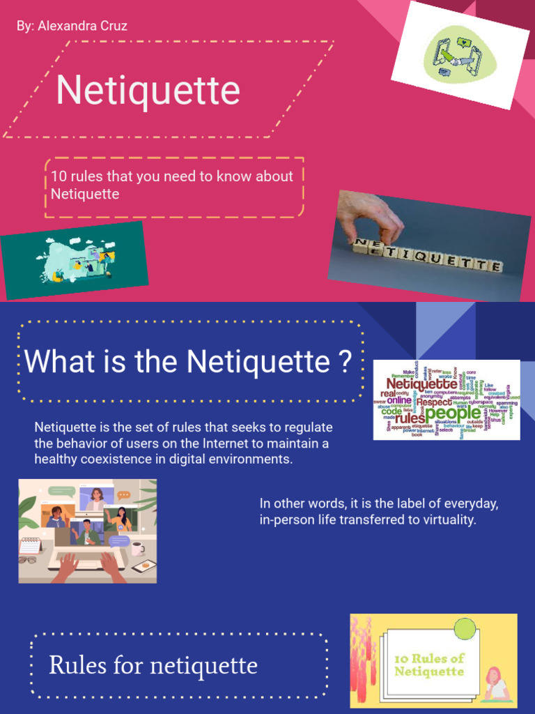 Netiquette Presentation - Alexandra Cruz | PDF | Online Chat ...