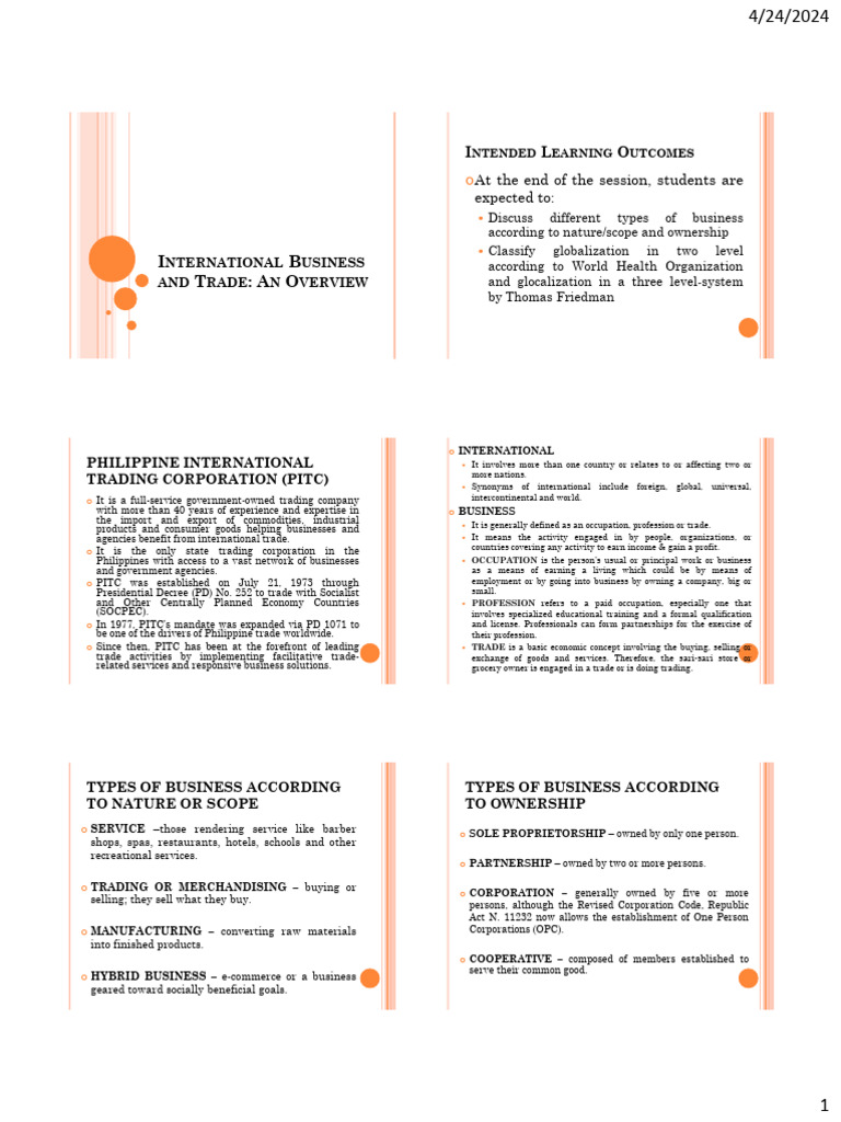 International Business and Trade An Overview | PDF | Franchising | License