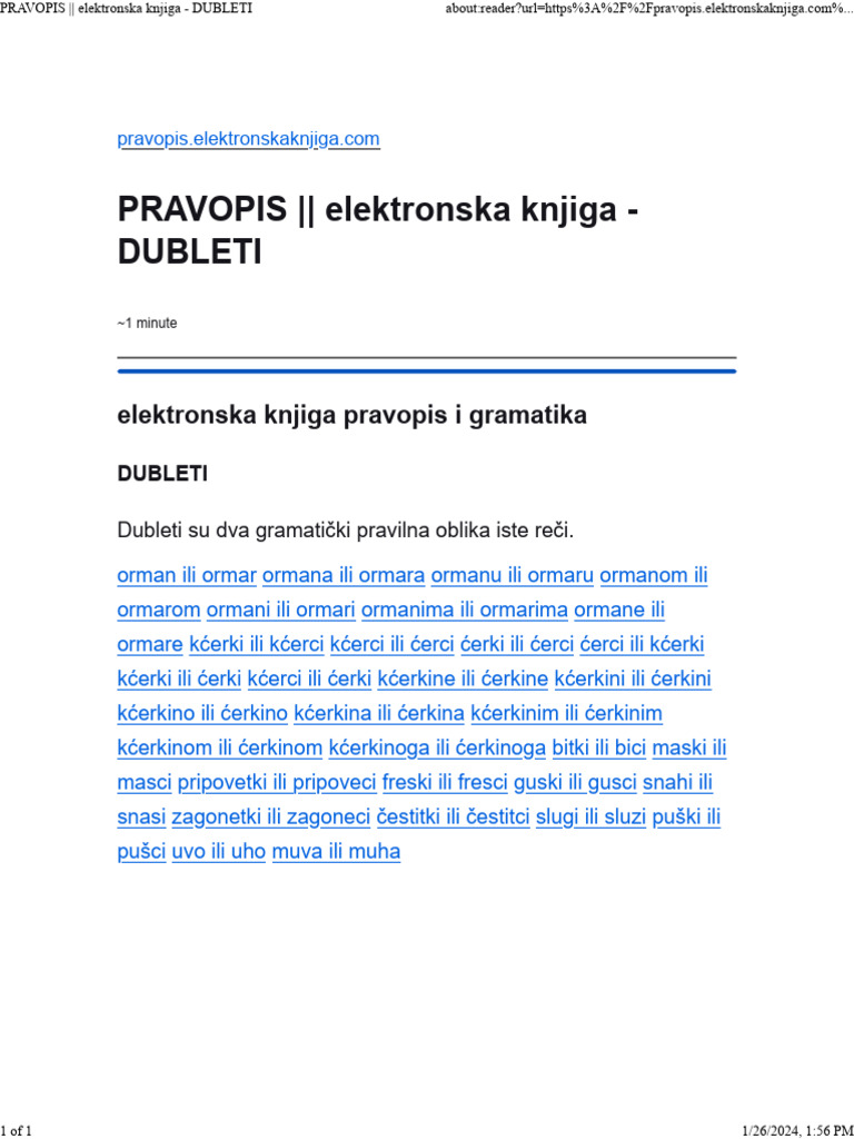 PRAVOPIS Elektronska Knjiga - DUBLETI | PDF