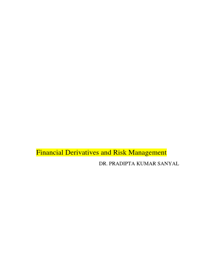 Updated-Notes On Derivatives and Risk Management | PDF | Put Option ...
