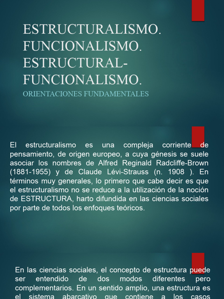 Estructuralismo Funcionalismo Estructural Funcionalismo | PDF | Emile Durkheim | Sociología