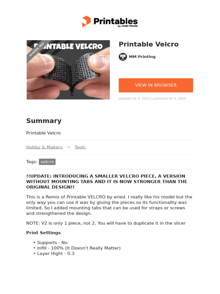 Printable Velcro | PDF