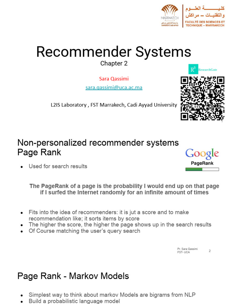 Recommender Systems Guide | PDF | Markov Chain | Applied Mathematics