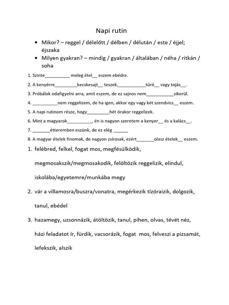 Napi Rutin | PDF