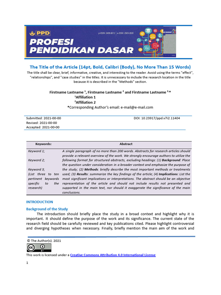 Template PPD 2022 | PDF | Data | Data Analysis