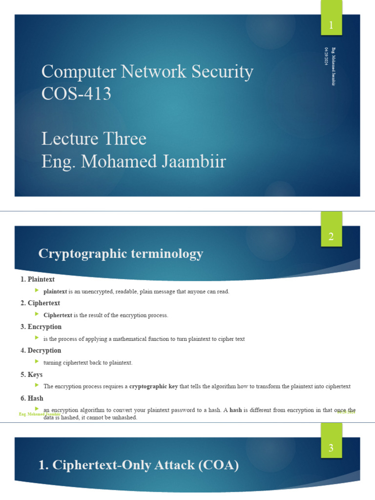 Lecture 3 | PDF | Public Key Cryptography | Key (Cryptography)