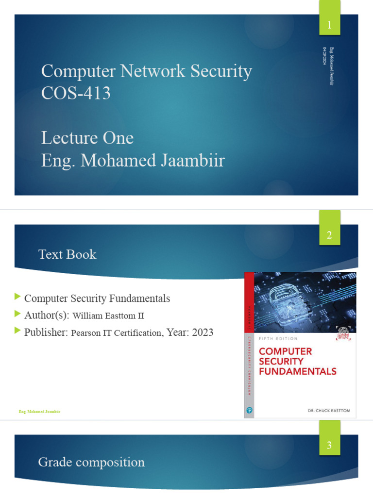 Lecture 1 | PDF | Security | Computer Security